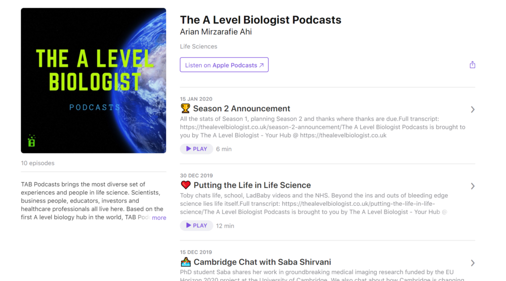 pod_back | The A Level Biologist - Your Hub